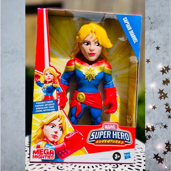 Hasbro | Toys | Captain Marvel Super Hero Adventures Mega Mighties ...
